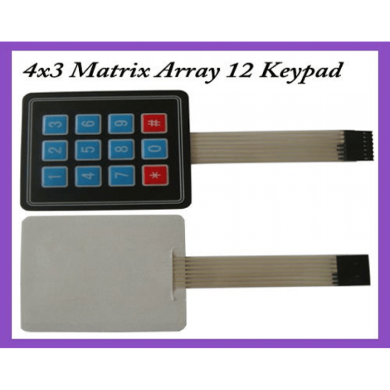 Buy 4X3 Matrix Keypad - Membrane type online at techtonics.in