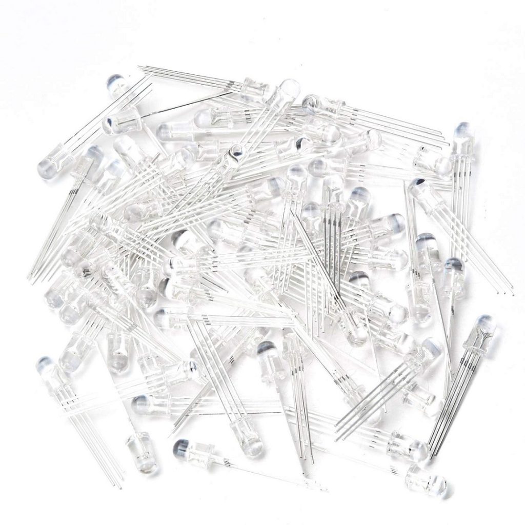 Buy 5mm Round RGB LED 4Pin Through Hole Water Clear (Common Cathode ...