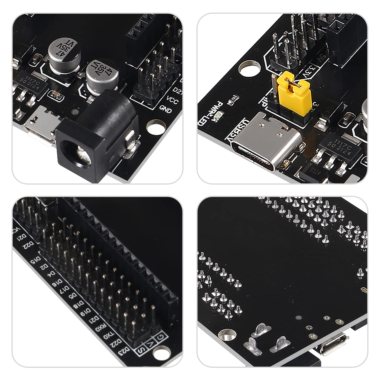 Buy 30Pin ESP32 Expansion Board with Type-C USB and Micro USB Dual ...