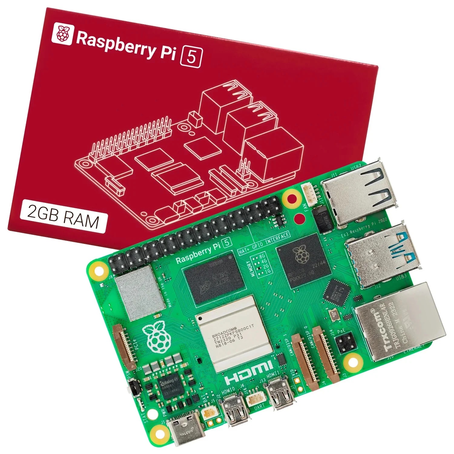 Buy Raspberry Pi 5 Model 2GB RAM Single Board Computer online at ...